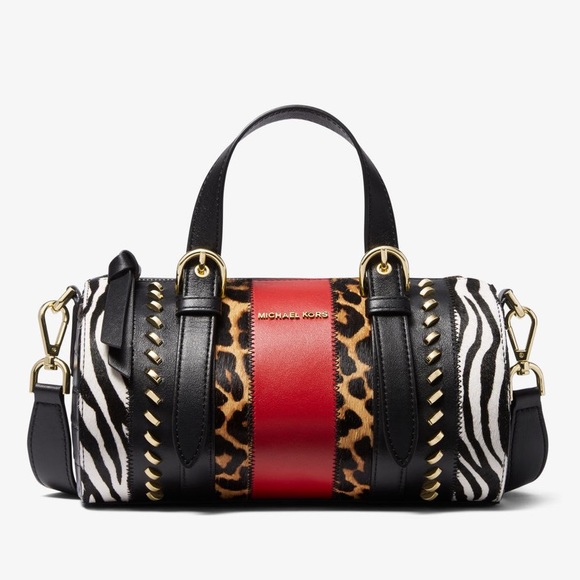 Michael Kors | Bags | Michael Kors Stanton Medium Animalprint Calf Hair ...